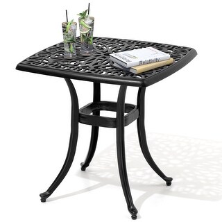 Outdoor Cast Aluminum Side Table Small Patio Coffee Table - On Sale ...