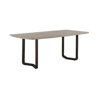 Porter Designs Nest Contemporary Solid Wood Dining Table, Light Pewter ...