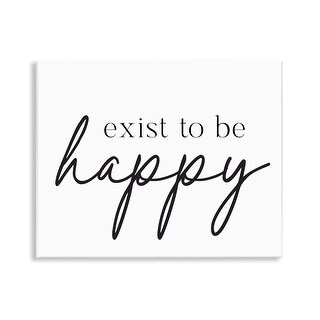 Stupell Exist To Be Happy Wall Plaque Design by Lettered and Lined ...