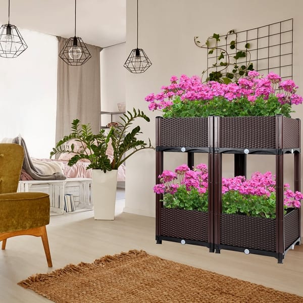 Garden Raised Bed Kit with Legs, 17" H Elevated Planter Box - On Sale ...