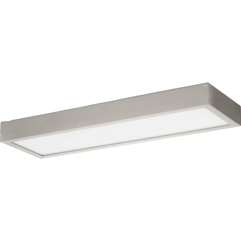 Everlume Collection 1-Light Brushed Nickel Frosted Glass LED Modern ...