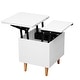 Square Multi-functional Side Table Lift Top Coffee Table w/Drawers ...