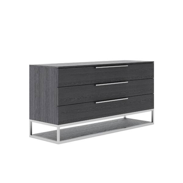 Cid Zyla 58 Inch Modern Dresser, Sleek Style, 6 Drawers, Elm Gray - Bed ...