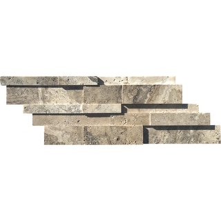 Liberty Travertine Ledger Unfilled/Honed Mosaic Tile - Bed Bath ...