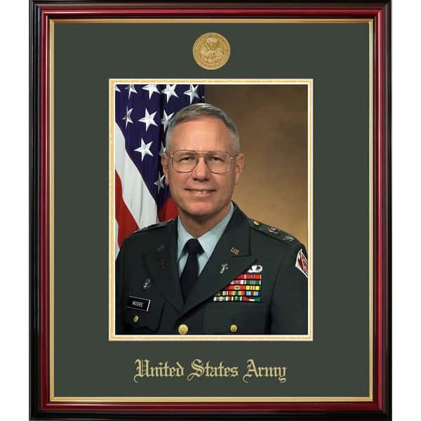 Patriot Frames Army 8x10 Portrait Petite Frame with Gold Medallion ...