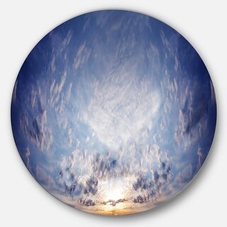 Designart 'Blue Celestial Landscape' Photo Circle Wall Art - Bed Bath ...
