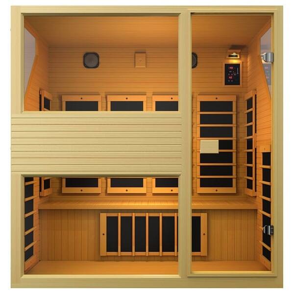 JNH Lifestyles Ensi 4-person 0-EMF Far Infrared Canadian Hemlock Wood ...