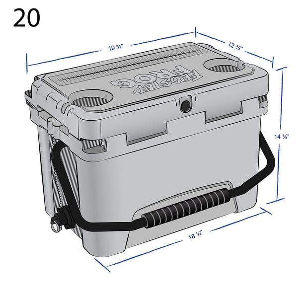 20 Quart Ice Chest Heavy Duty High Performance Roto-Molded Commercial ...