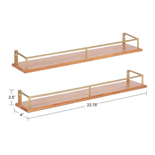 Kate and Laurel Camryn Wood and Metal Shelf Set - 2pk 24" - Bed Bath ...
