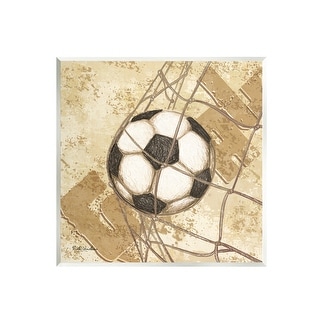 Stupell Soccer Ball in Goal Wall Plaque Art Design by Nidhi Wadhwa ...