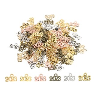 Year Number Charm Graduation Year Charm 6 Color for DIY, 1 Set/60pcs ...