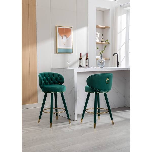 Bar Stools Solid Wood Legs (Set of 2) - Bed Bath & Beyond - 38994524