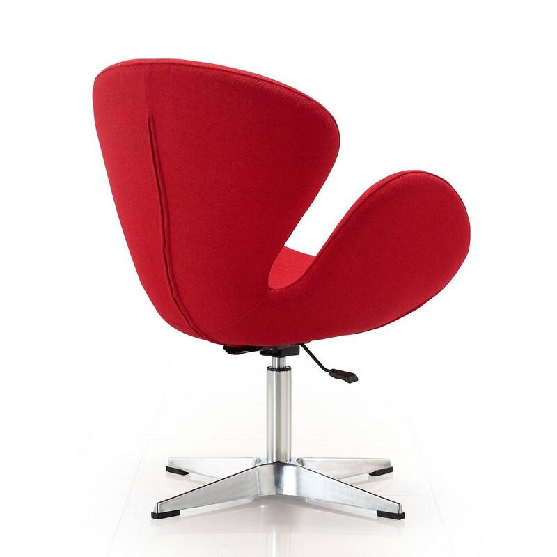Manhattan Comfort Raspberry Upholstered Swivel Lounge Chair - Set of 2 ...
