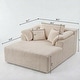 60" Chaise Lounge Chair, Oversized Boneless Corduroy Sofa Bed with Deep ...