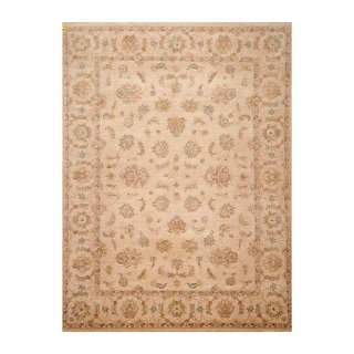 Hand Knotted Agra Tan,Rust Wool Traditional Oriental Area Rug (9x12 ...