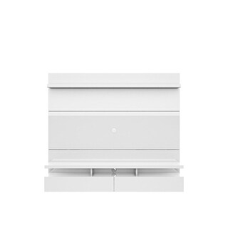 City 1.8 Floating Wall Theater Entertainment Center In Off White - Off ...