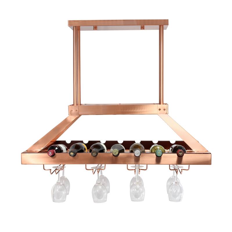 Elegant Designs 2 Light LED Overhead Wine Rack - Overstock - 31075051