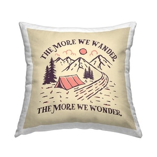 Stupell Wander & Wonder Phrase Decorative Printed Throw Pillow Design ...