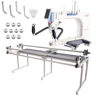 Grace Q'Nique 21 Pro Quilting Machine with Continuum 8' Quilting Frame ...