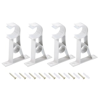 Curtain Rod Bracket Aluminum Alloy for 25mm Rod 110 x 78 x 18mm White ...