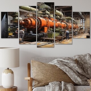 Designart "Power Plants Powerful Energies I" Architecture Multipanel ...