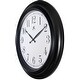 Classic Black Large Wall Clock 24 inch by Infinity Instruments - 24 x 2 ...