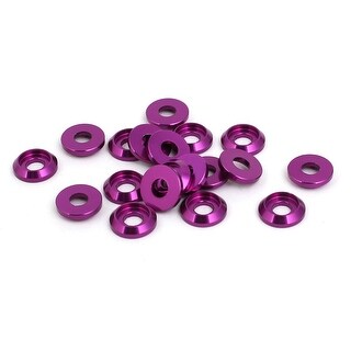 M3 Aluminum Alloy Fender Bumper Engine Dress Up Washer Purple 20pcs ...