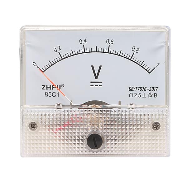 DC 0-1V Analog Panel Voltage Gauge Volt Meter 85C1 2.5% Error Margin ...