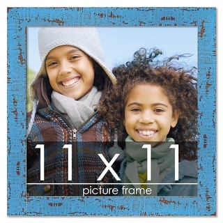 11x11 Shabby Chic Blue Wood Picture Square Frame - 11" x 11" - Bed Bath ...