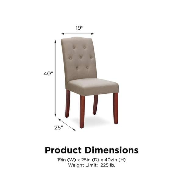 Parsons Upholstered Tufted Dining Chair,Taupe - Bed Bath & Beyond ...