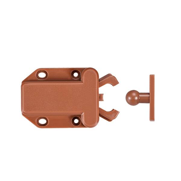 Push Open Latch Rebound Self-Locking Door Touch Catch Lock Brown 2pcs ...