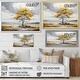 Designart "Yellow Tree Silent Whispers Landscape" Floral Wall Decor ...