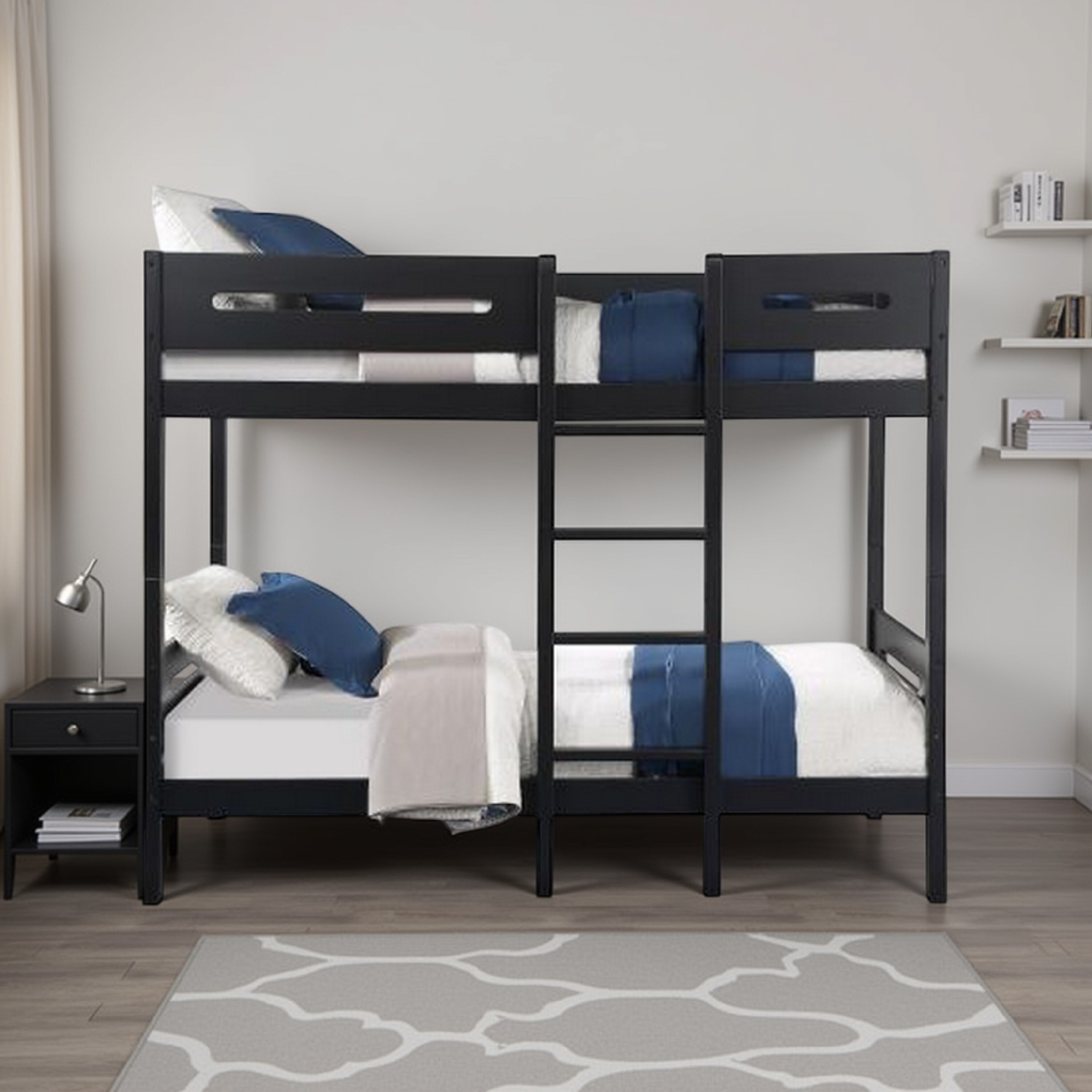 different facing bunk beds