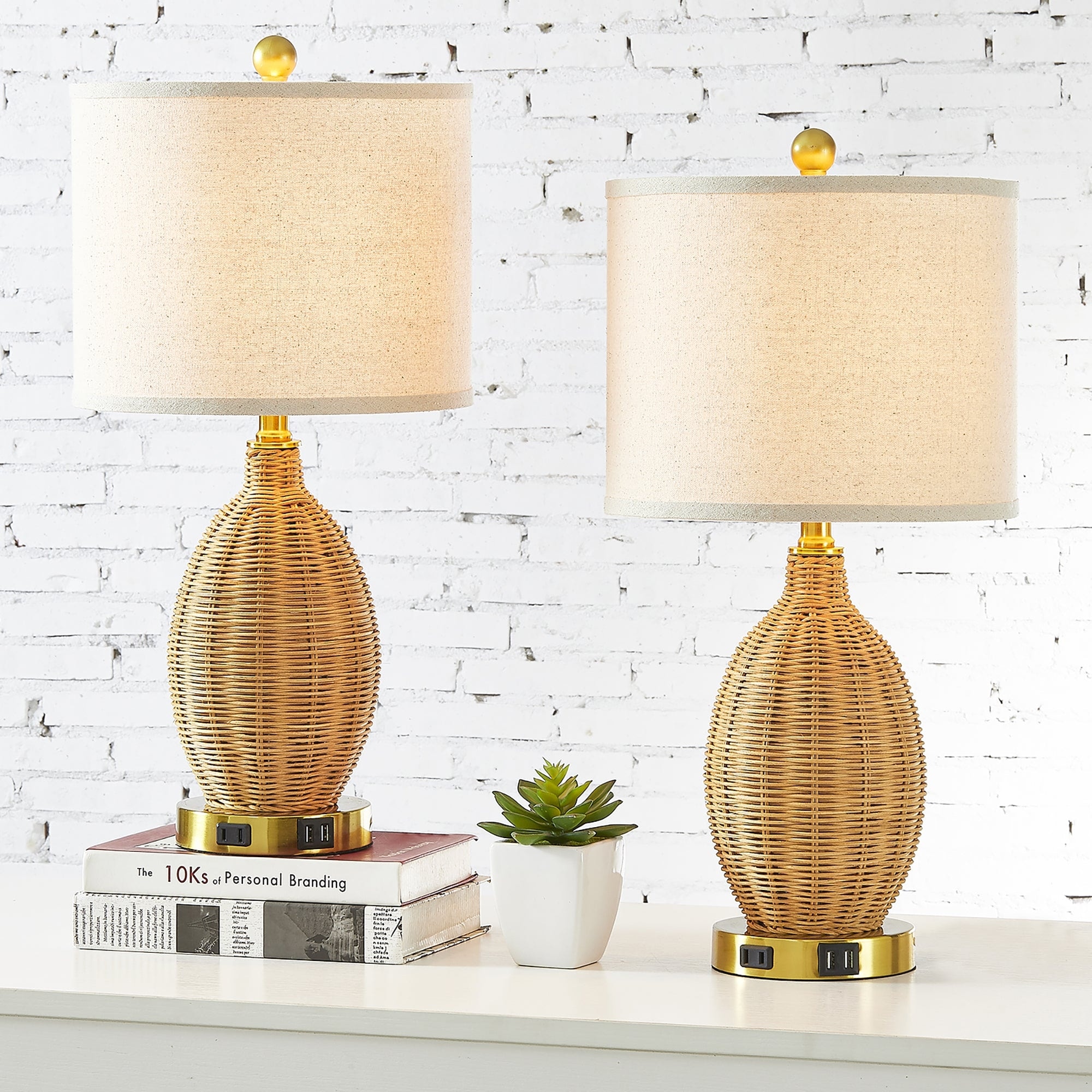 Table Lamps Nightlight 2in1 Ceramic White Hollow 4-Way Rotary Switch ...