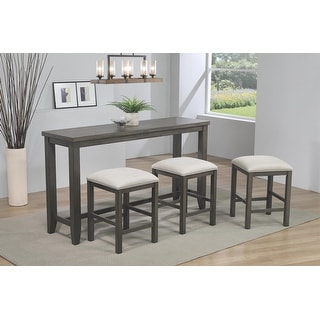 Shades of Gray 65.5 in. Narrow Rectangle Distressed Gray Wood Dining ...