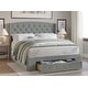 Fauna Tufted Upholstered Storage Panel Bed - Bed Bath & Beyond - 37247466