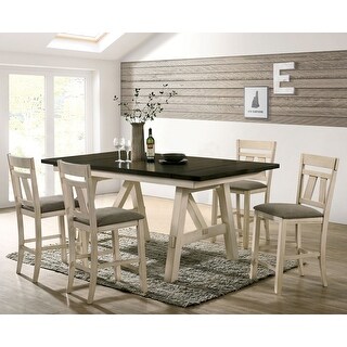 Furniture of America Caduceus Ivory 5-piece Counter Table Set - Bed ...