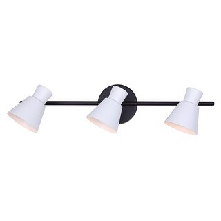 RADLEY 3 Light 22.5 in. Ceiling/Wall Matte Black Track Light Kit with ...