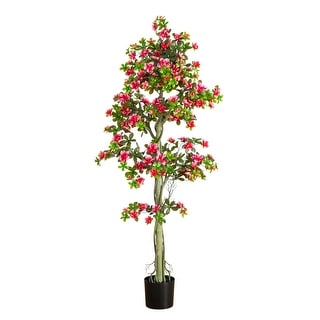 6-ft UV Resistant Artificial Azalea Tree (Indoor/Outdoor) - Green - Bed ...