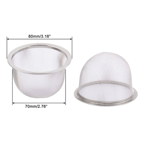 Round Mesh Tea Leaf Spice Teapot Screen Strainer 3.1" Dia 4pcs - Silver ...