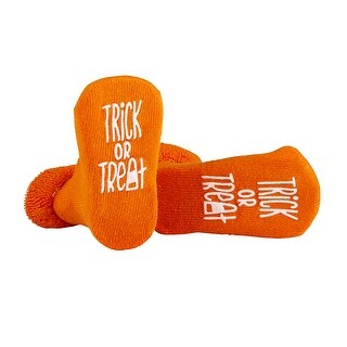 7" Orange Baby Socks With Cute Design: "TRICK OR TREAT" - Bed Bath ...