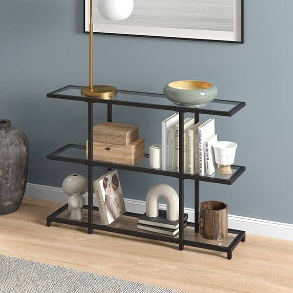 Blackened Bronze Metal/Glass Console Table - 54 x 84 - Bed Bath ...