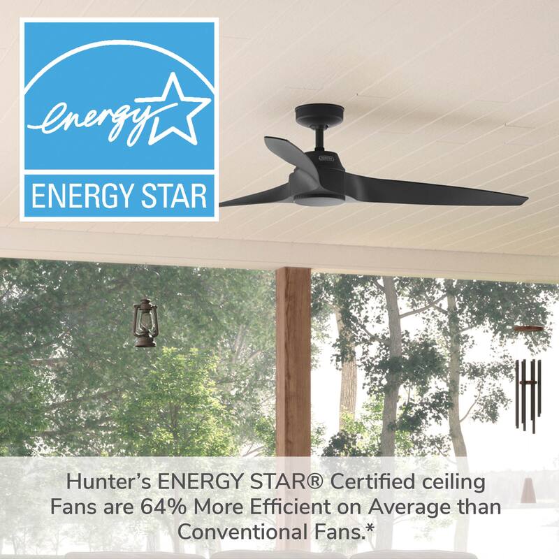 Hunter 60" Mosley ENERGY STAR Ceiling Fan w/ Wall Control - Damp Rated ...