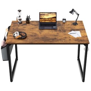 43 Inch Office Desk Modern Computer Writing Desk with Storage - Bed ...