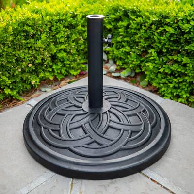 PURPLE LEAF Outdoor Patio Umbrella Base in Ground - 10.8" X 10.8" - Bed ...