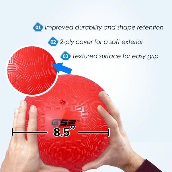 GSE™ 8.5" Inflatable Playground Balls, Kickball, Dodge Ball, Four ...