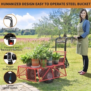 Electric Powered Cart Warehouse Cart Utility Cart with Powerful Motor ...