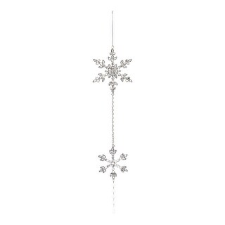 Jeweled Metal Snowflake Drop Ornament (Set of 12) - Bed Bath & Beyond ...