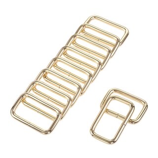 Metal Rectangle Ring Buckles 38x20mm for Bags Belts DIY 20pcs - Gold ...