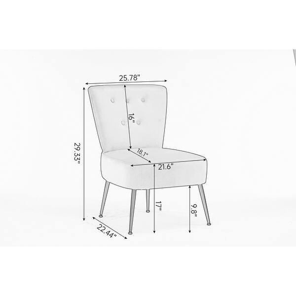 Livingroom Teddy Fabric Accent Chair with Adjustable Feet Screws Modern ...